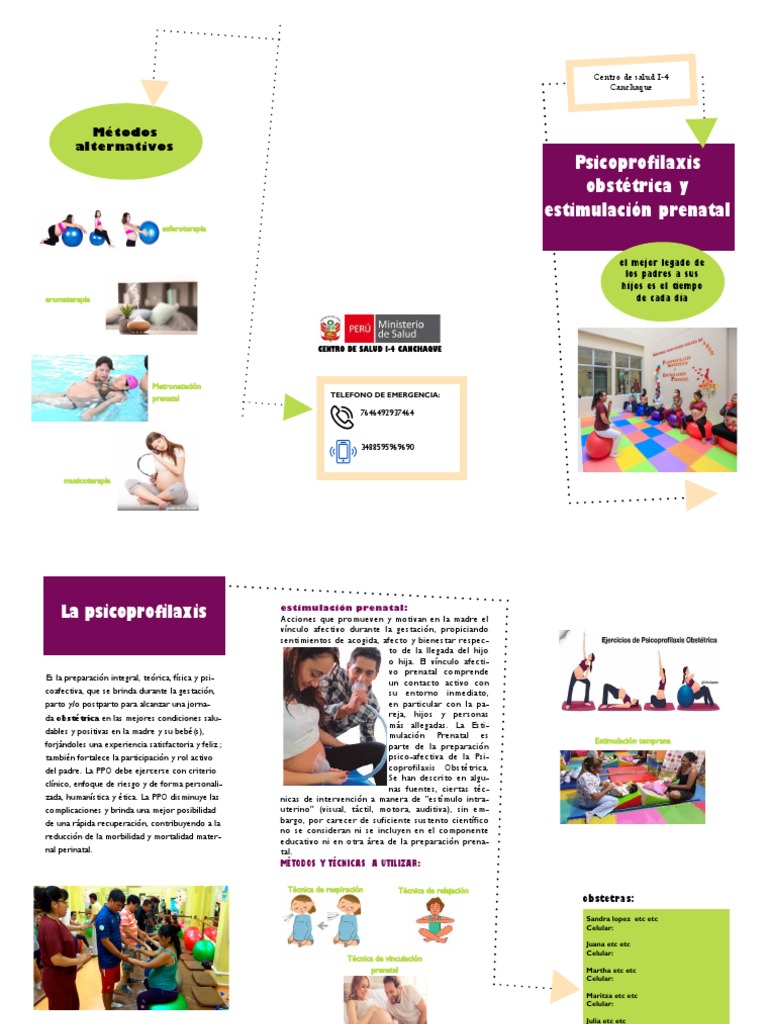 Triptico Psicoprofilaxis | PDF | Ciencias de la Salud | Salud pública