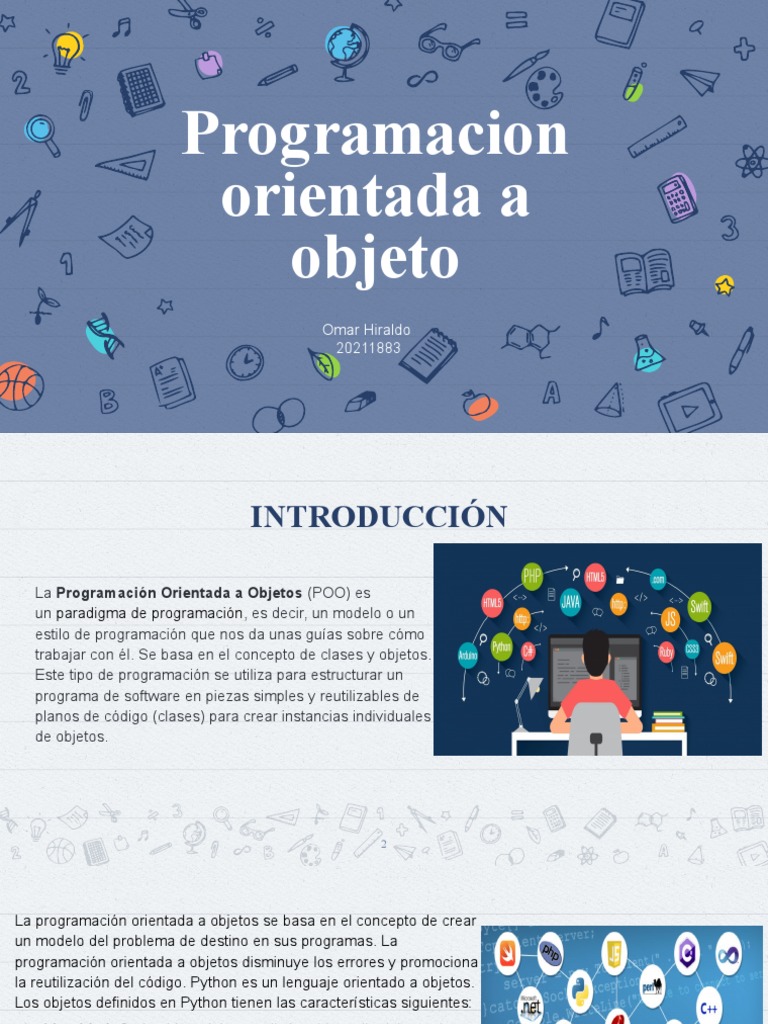 Programacion Orientada A Objeto | PDF | Objeto (informática ...