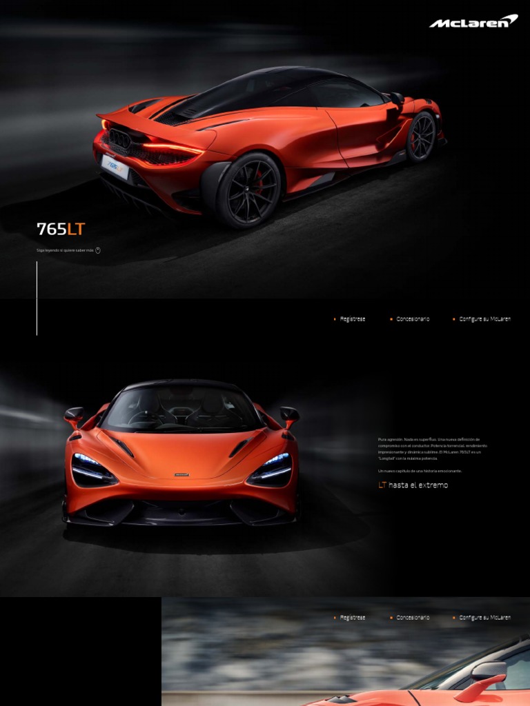 McLaren 765LT Product Brochure Version 1 - ES73 | PDF | Vehículos ...