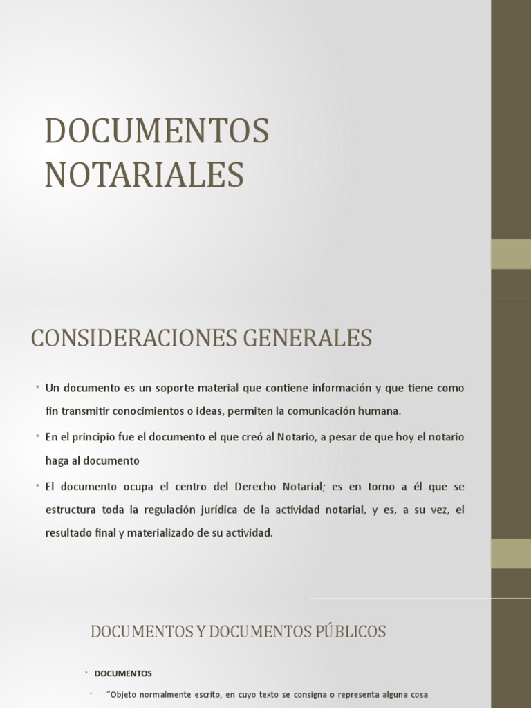 Derecho Notarial-Tema 7 Documentos Notariales | PDF | Voluntad y ...