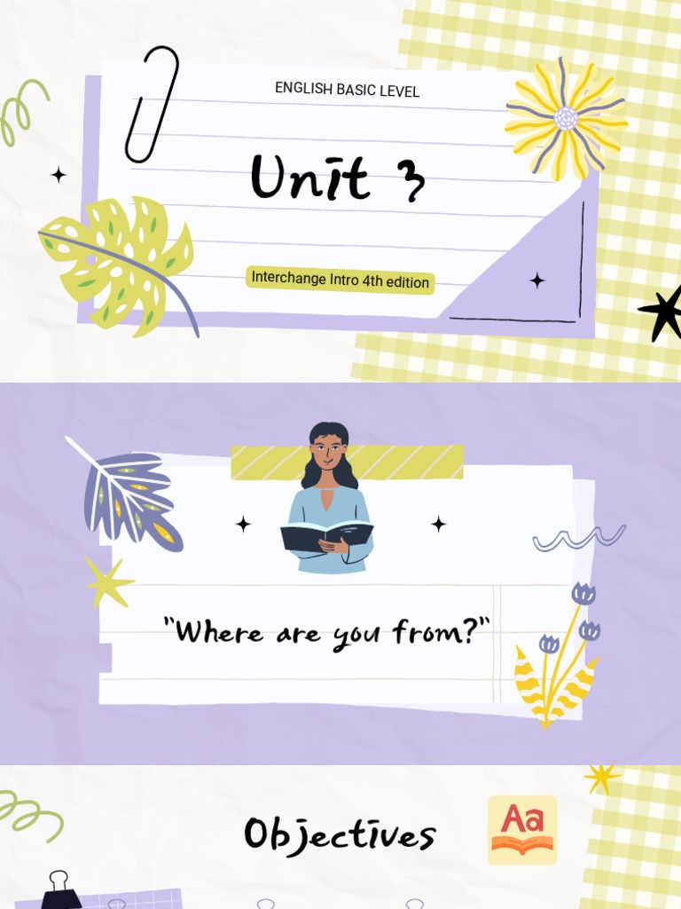 English Basic Level Unit 3 | PDF