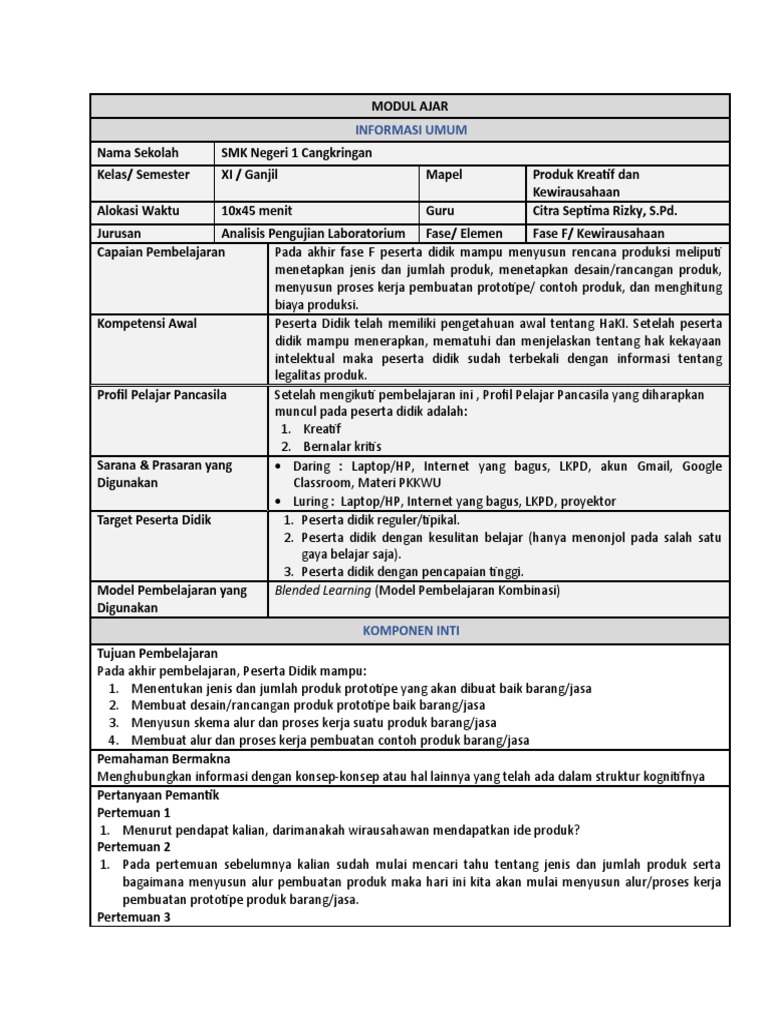 MENENTUKAN JENIS DAN JUMLAH PRODUK | PDF