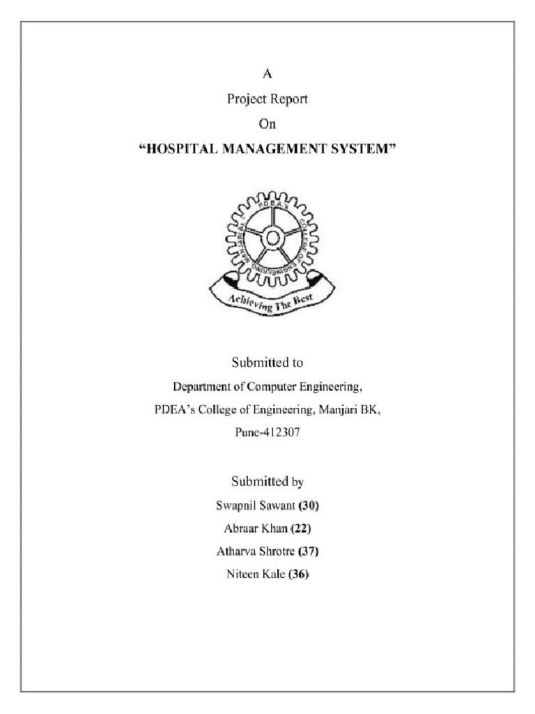 Hospital Management System Project Report 184668959 | PDF Hospital Management System Project Report 184668959 | PDF