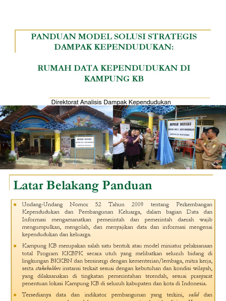 Panduan Rumah Data Kependudukan | PDF