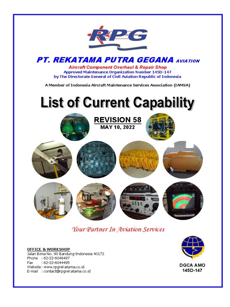 RPG Capability List 2022 Rev.58 | PDF | Nondestructive Testing | Quality