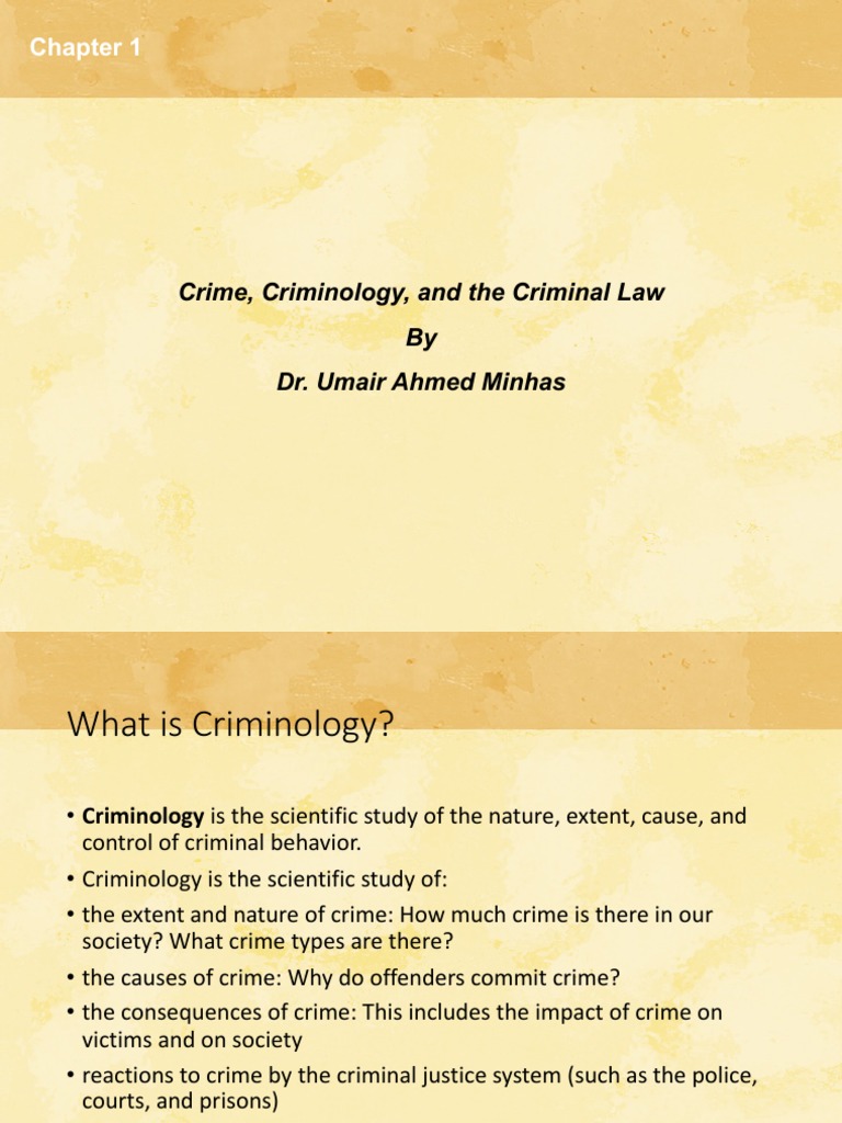 Chapter 1 Criminology | PDF