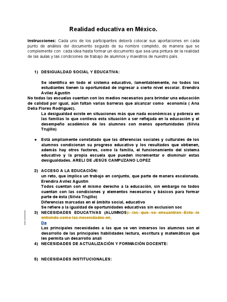 Un Análisis Integral De La Realidad Educativa En México Desigualdades