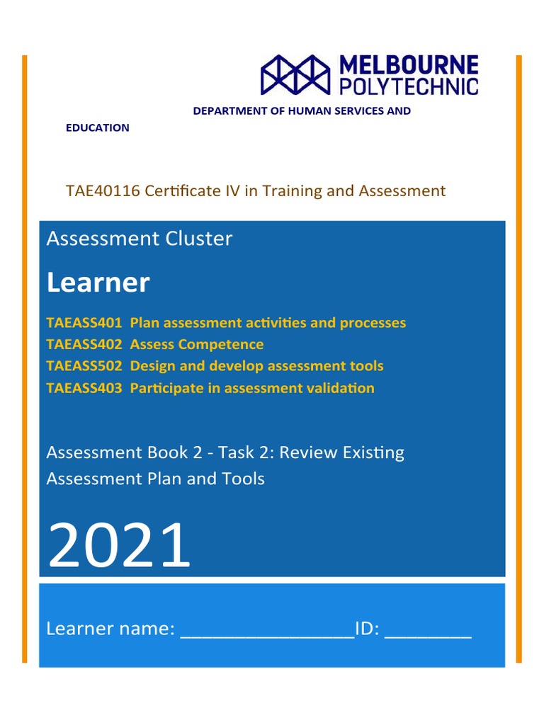 Assessment Book 2 - Review Existing Assessment Plan and Tools v1 | PDF