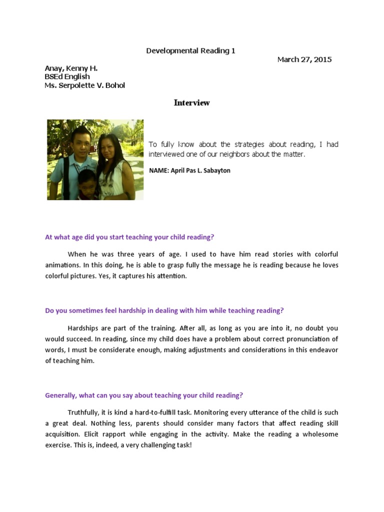 Developmental Reading 1 | PDF | Human Communication | Cognitive Science