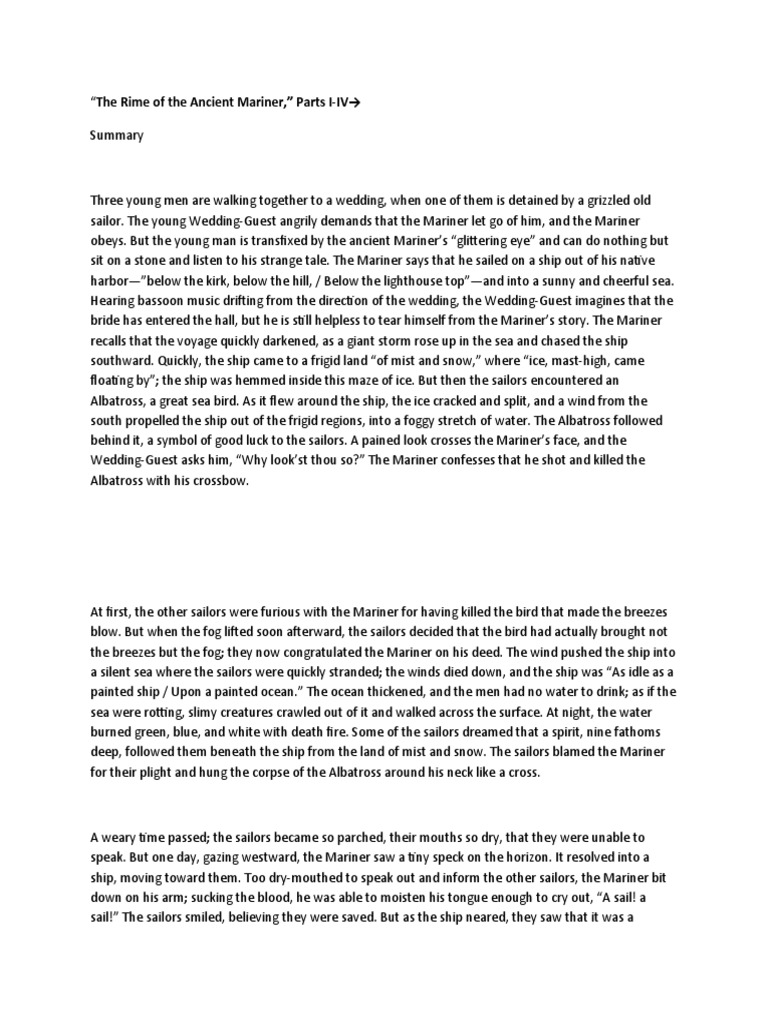 The Rime of The Ancient Mariner | PDF | Frankenstein | Pride And Prejudice