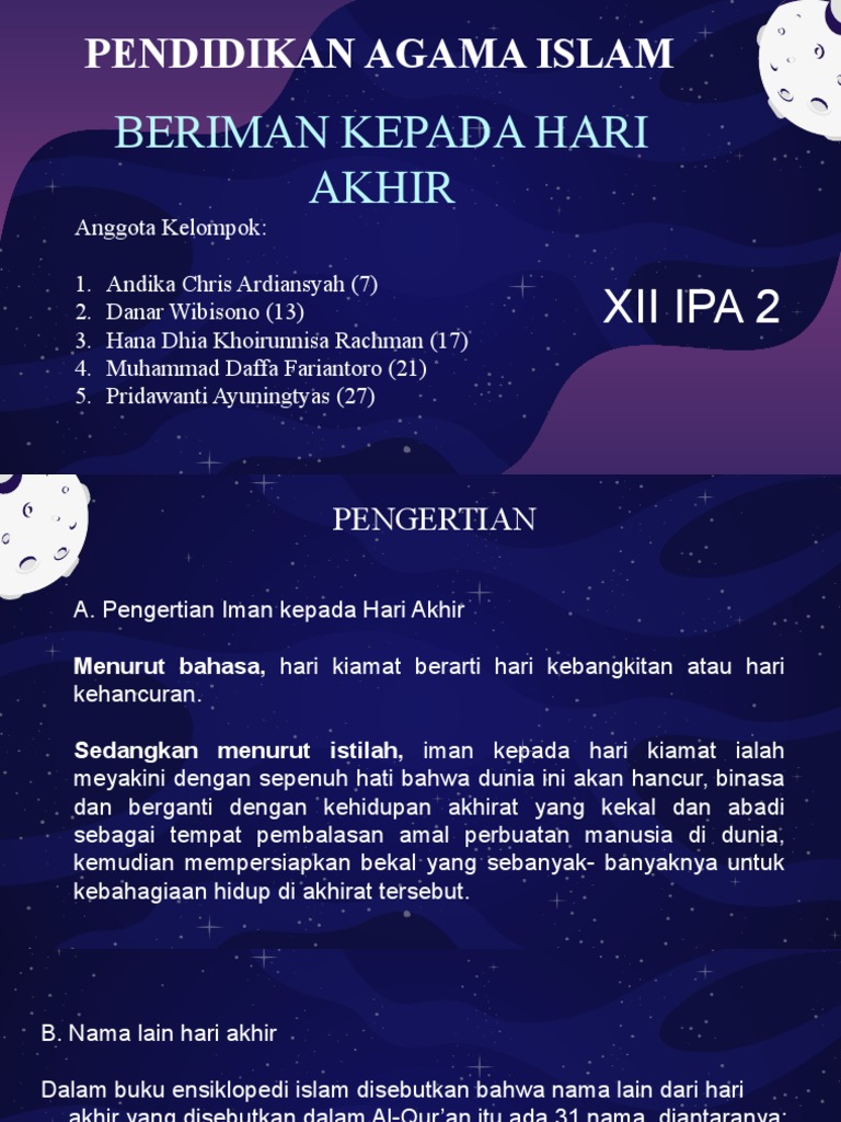 Beriman Kepada Hari Akhir | PDF Beriman Kepada Hari Akhir | PDF