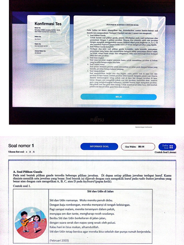 Soal Simulasi Anbk 2022 Literasi Dan Survey Karakter | PDF