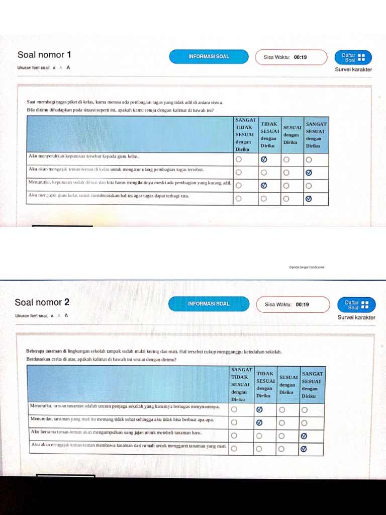 Soal Survei Karakter Anbk SD 2021 | PDF Soal Survei Karakter Anbk SD 2021 | PDF