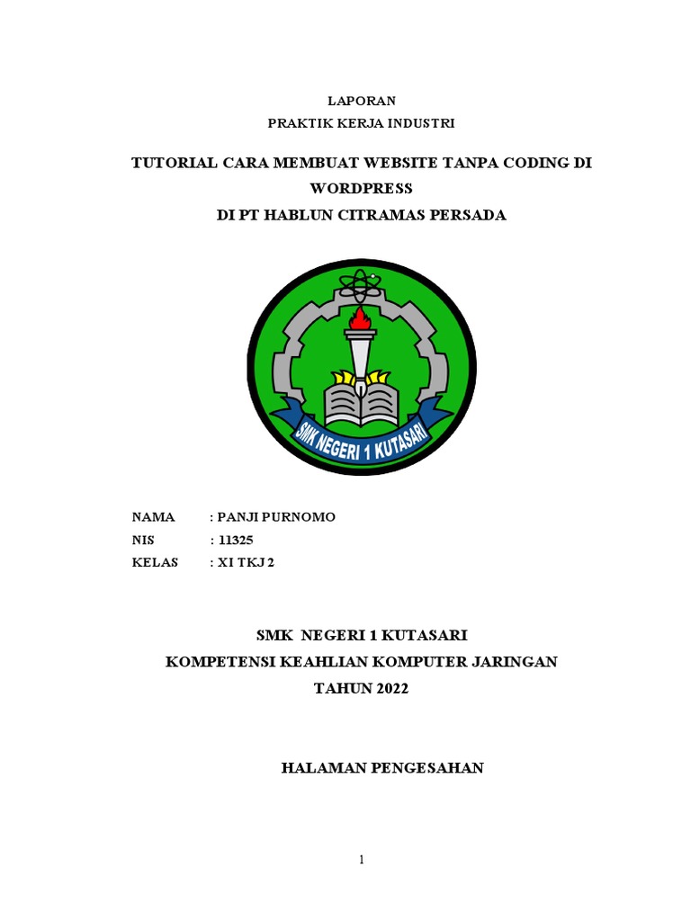 Laporan PKL di PT Hablun Citramas | PDF | Karier & Perkembangan | Seni