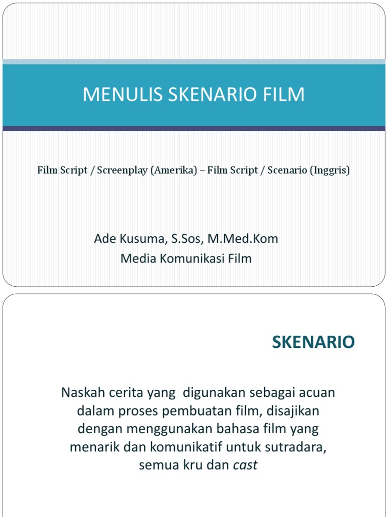 Menulis Skenario Film MKF W6 | PDF | Seni & Disiplin Bahasa | Kajian Bahasa Asing