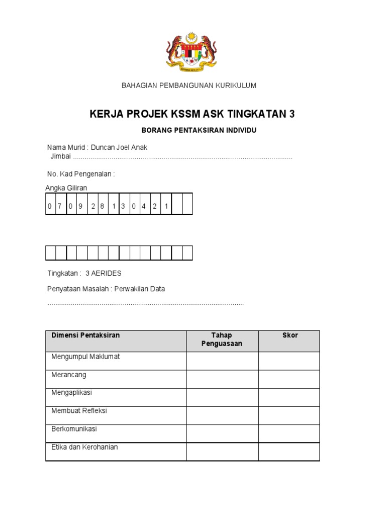 Contoh Kertas Projek Ask 2022 2 | PDF | Komputer
