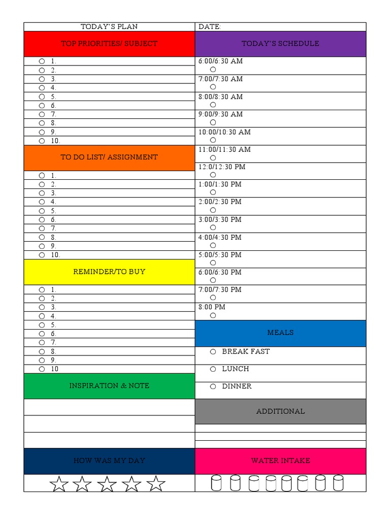 Today Plan | PDF | Home & Garden