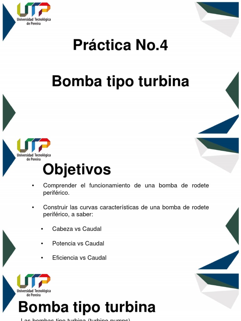 Presentación Práctica No 4. Bomba Tipo Turbina | PDF
