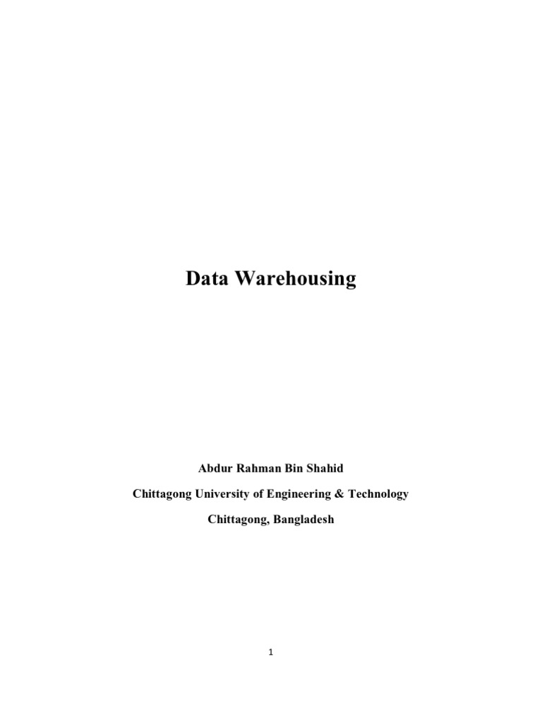Report On Data Warehousing | PDF | Data Warehouse | Data Management