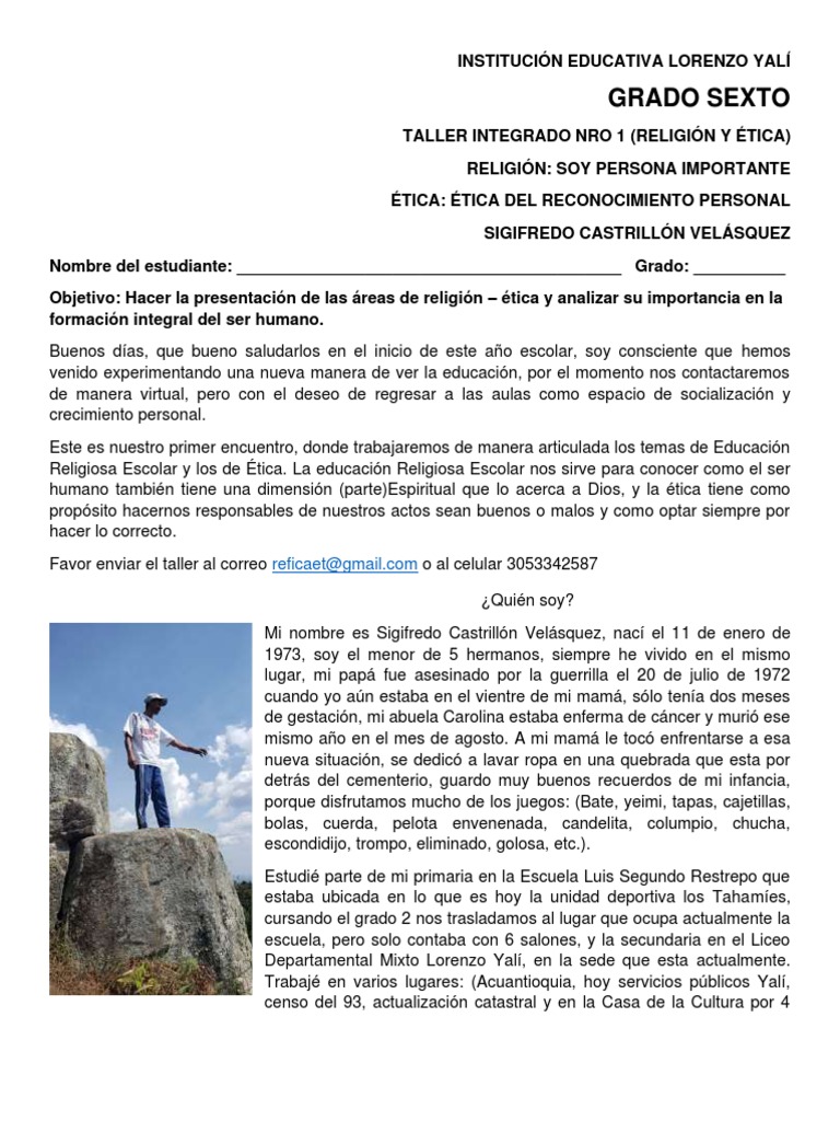 Ética y Religión: Valor Personal | PDF