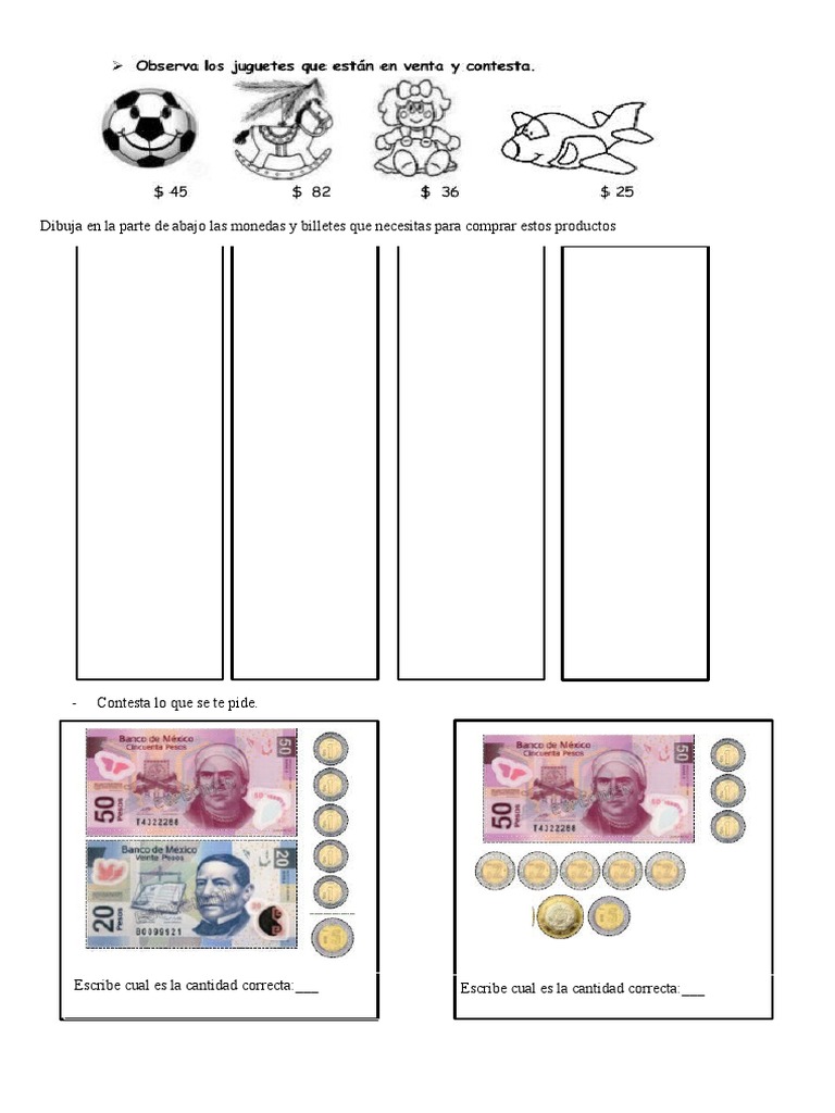Actividad de Monedas | PDF