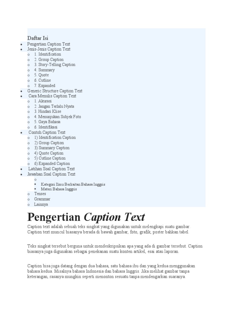 Caption Material | PDF