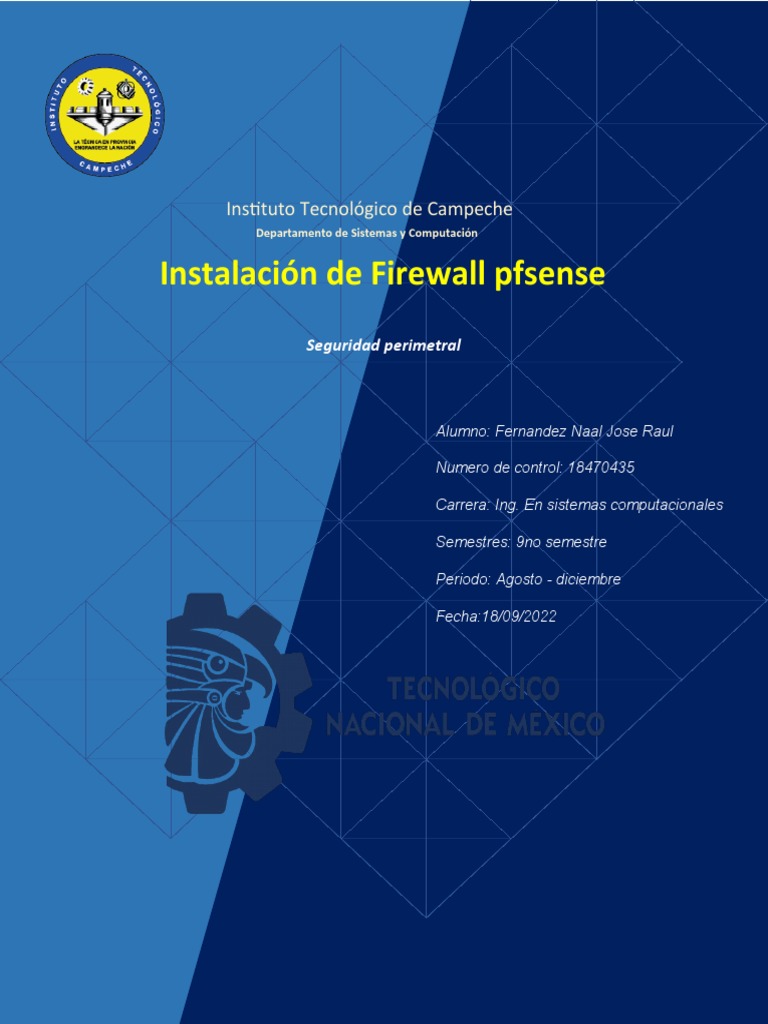 Guía de Instalación de Firewall pfSense | PDF | Contraseña | Informática