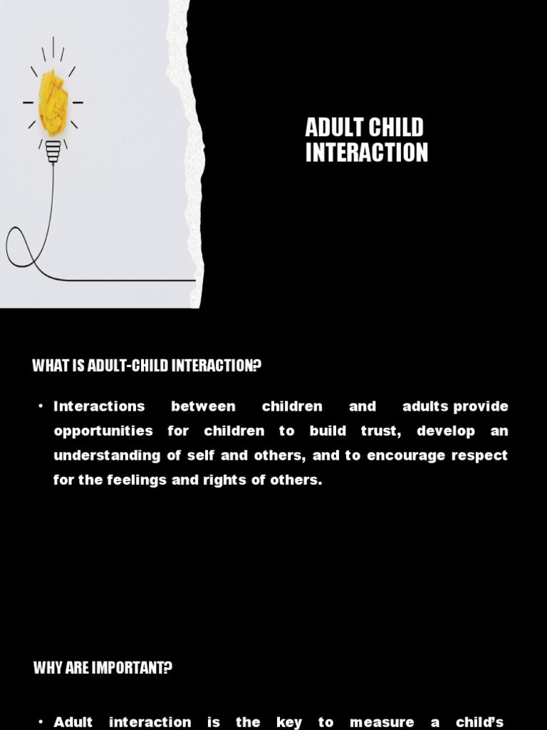 Child Adult Interaction | PDF