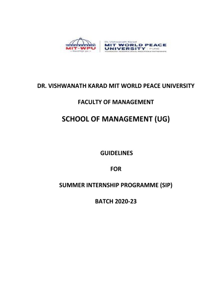 Internship Guidelines For BBA and BBA IB | PDF | Internship | Job Hunting