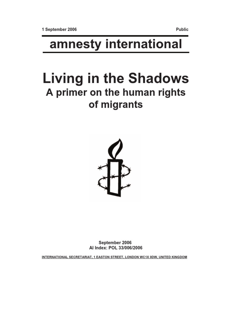Living in The Shadows - A Primer On The Human Rights of Migrants | PDF ...