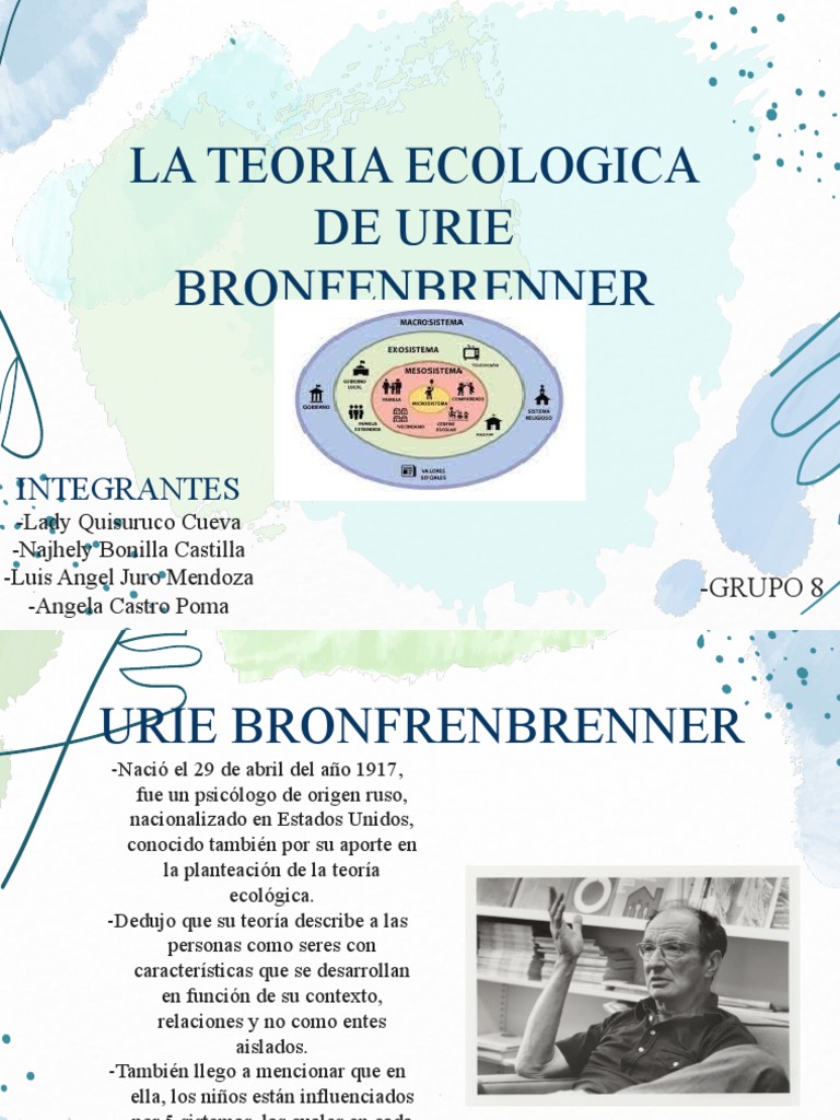 La Teoria Ecologica de Urie Bronfenbrenner - Grupo 8 | PDF | Teoría ...