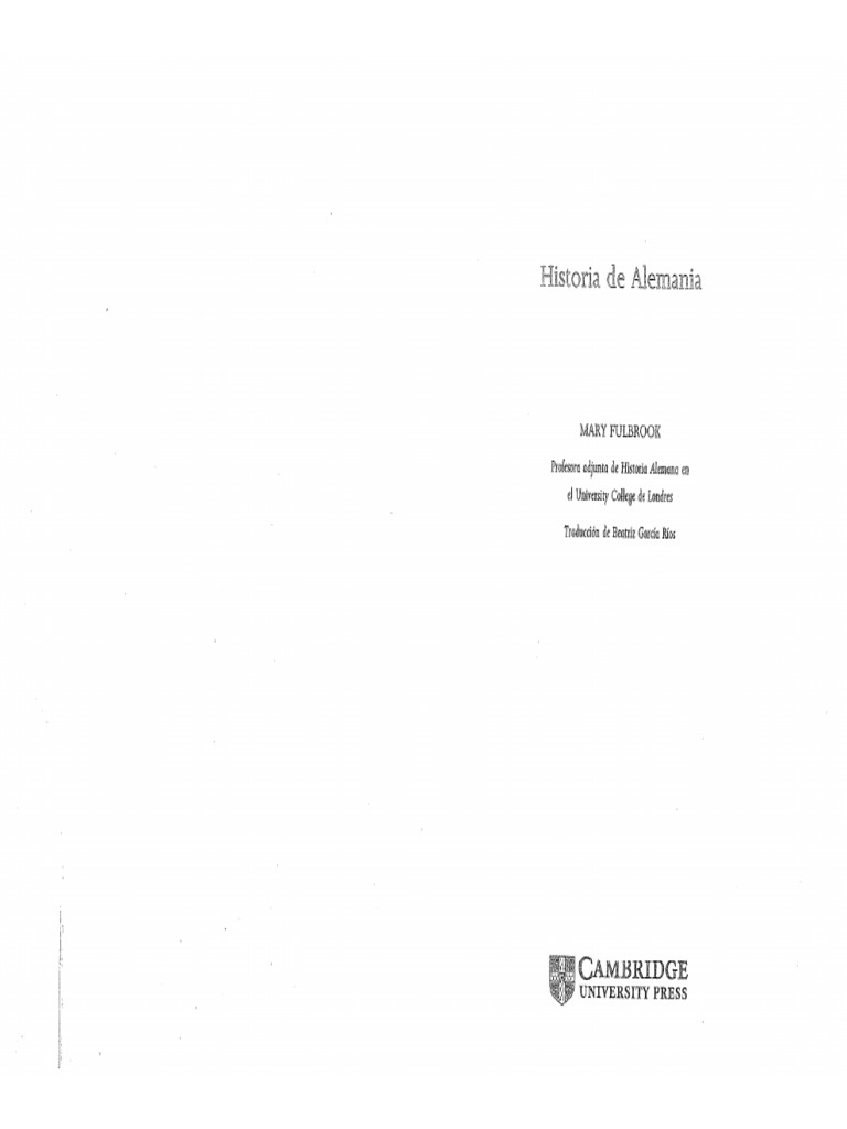 Fulbrook - Historia de Alemania | PDF