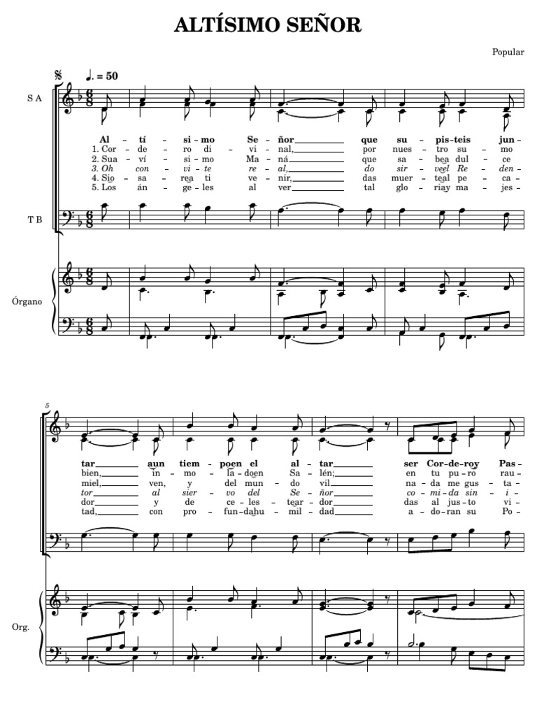 Altísimo Señor | PDF