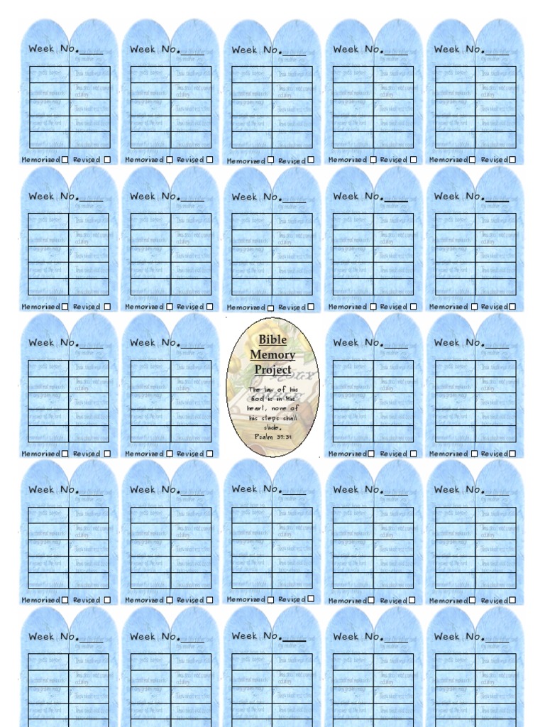 Weekly Bible Memory Tracker | PDF