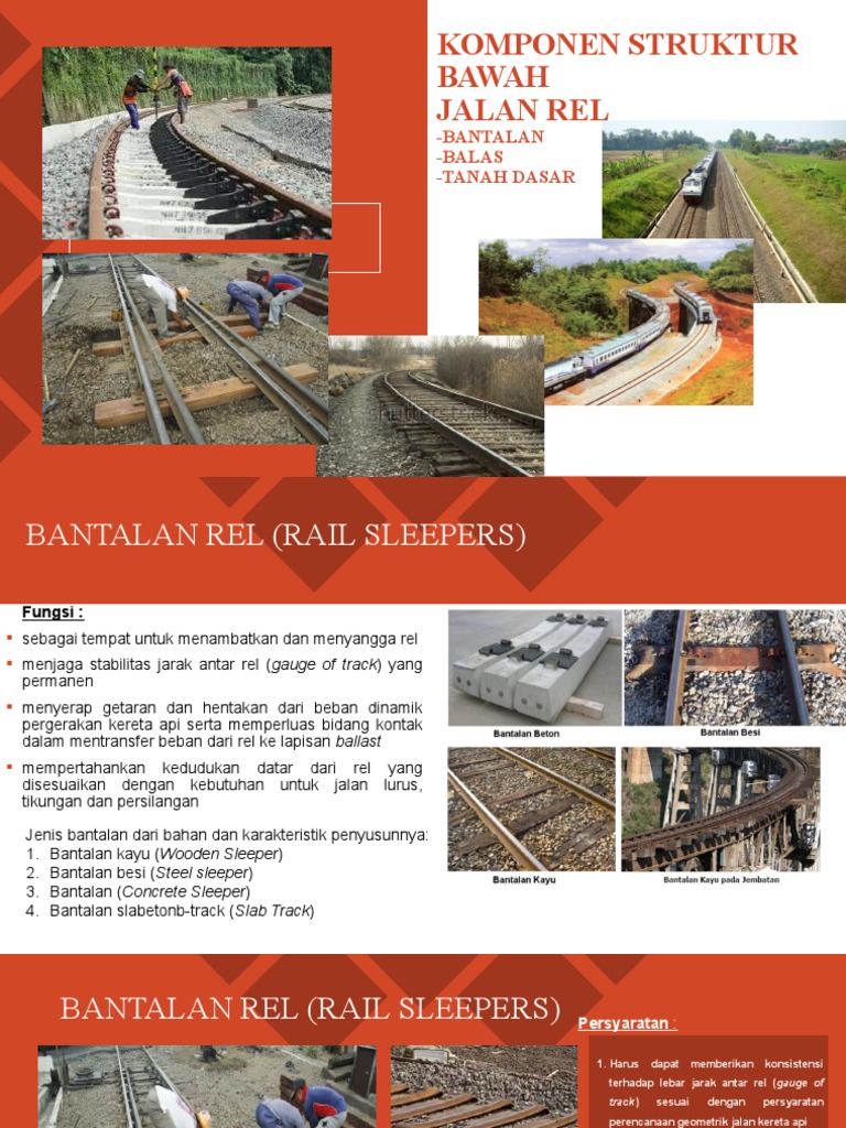 Komponen dan Jenis Bantalan Rel Kereta | PDF