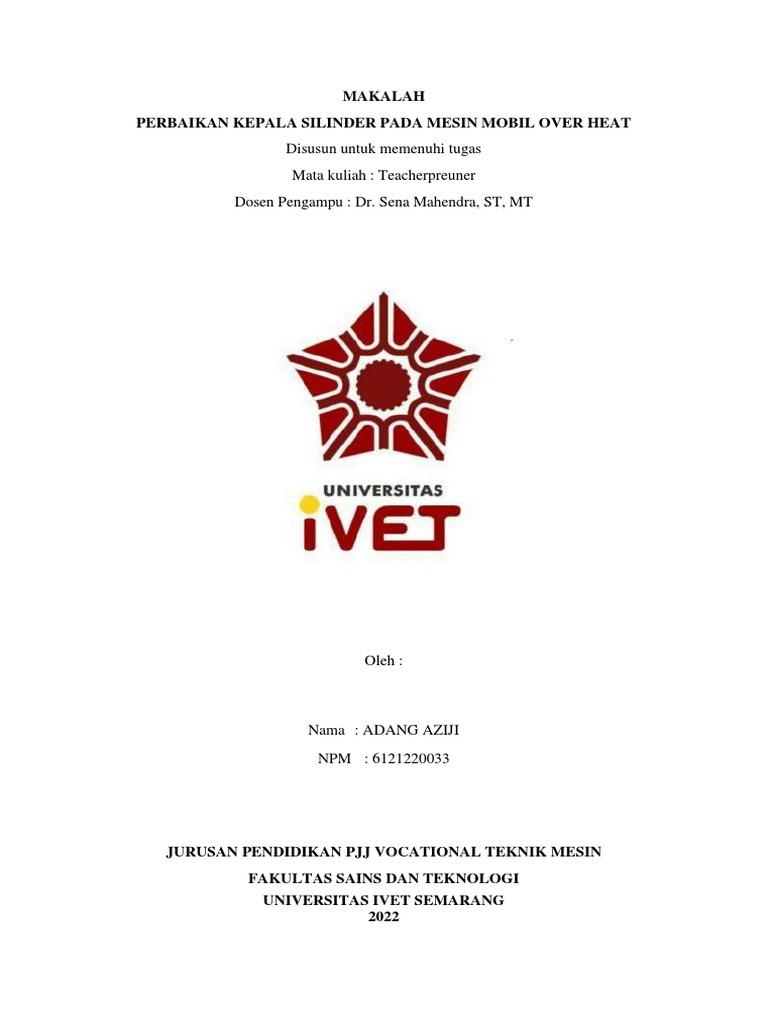 Tugas 1 Overhoule Engine | PDF | Bisnis | Komputer