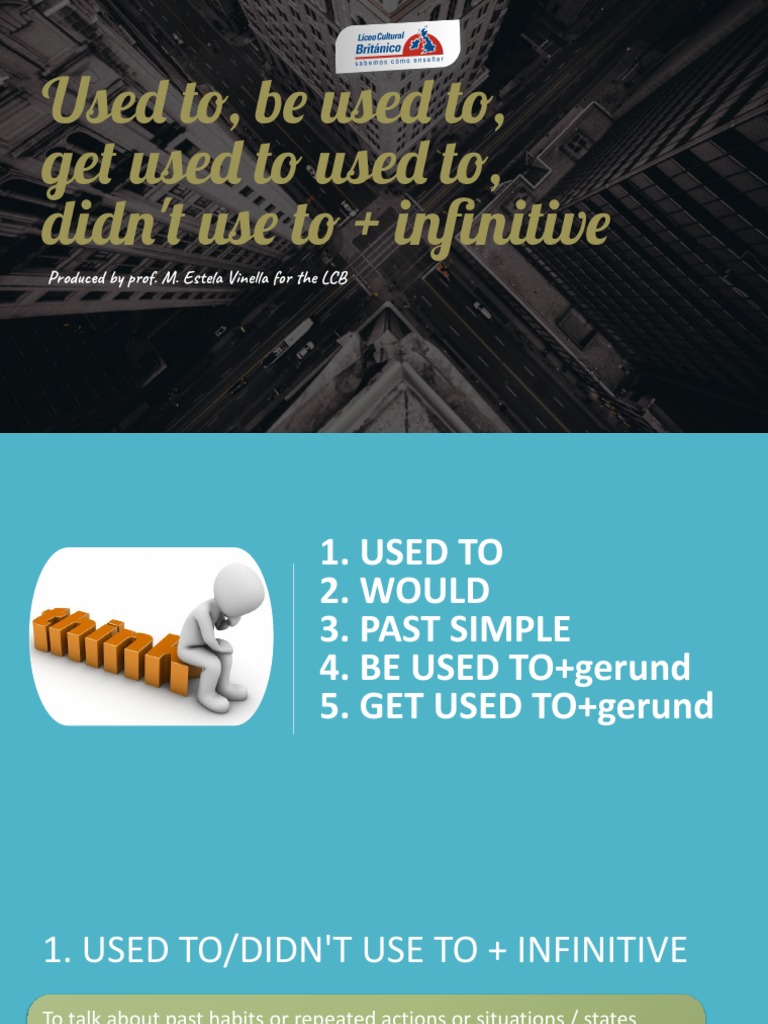6A. Used To, Be Used To, Get Used To Used To - Didn't Use To ...