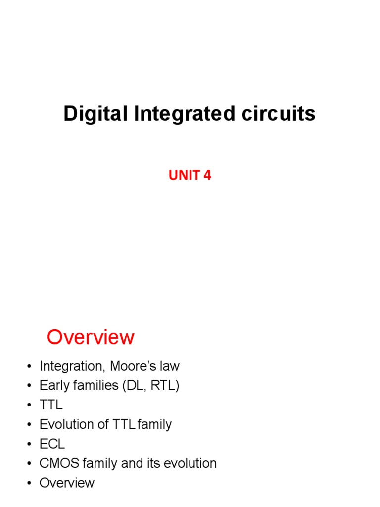 Digital Integrated Circuits Overview | PDF | Random Access Memory ...