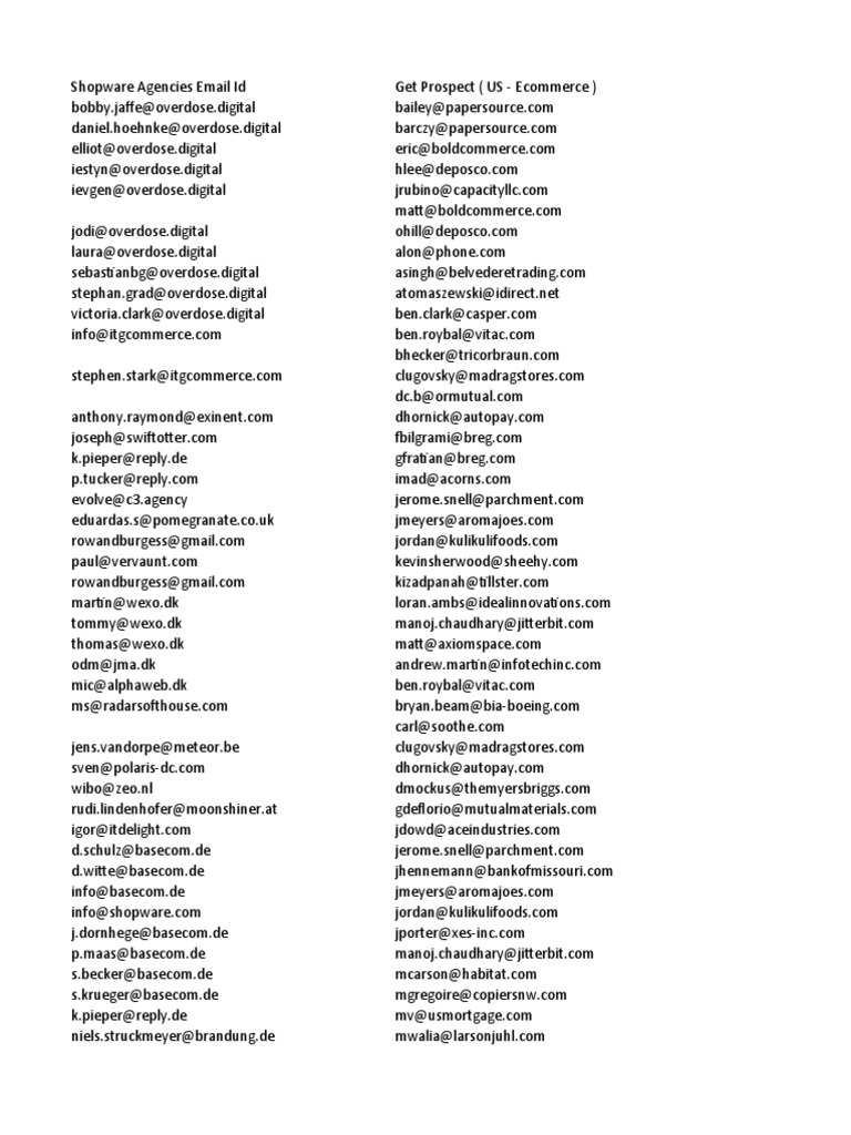 Email Ids | PDF | Access Control | Financial Technology