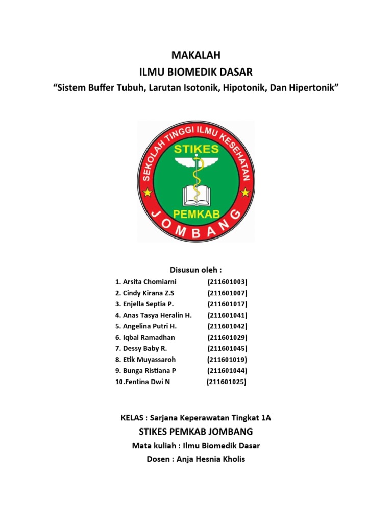 Sistem Buffer dan Larutan Cairan Tubuh | PDF | Pengembangan Diri ...
