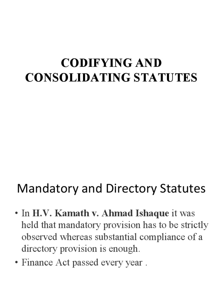 Codifying and Consolidating | PDF | Codification (Law) | Repeal
