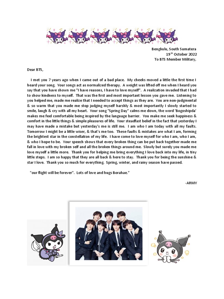 Letters For BTS | PDF
