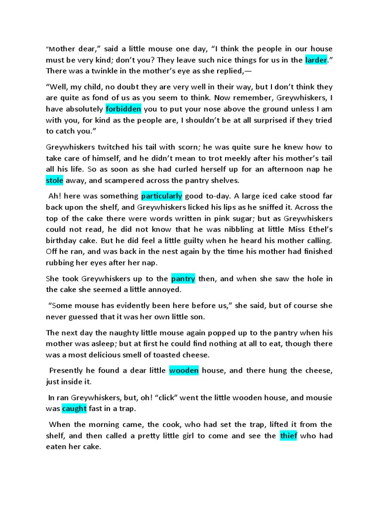 The Little Thief in the Pantry | PDF