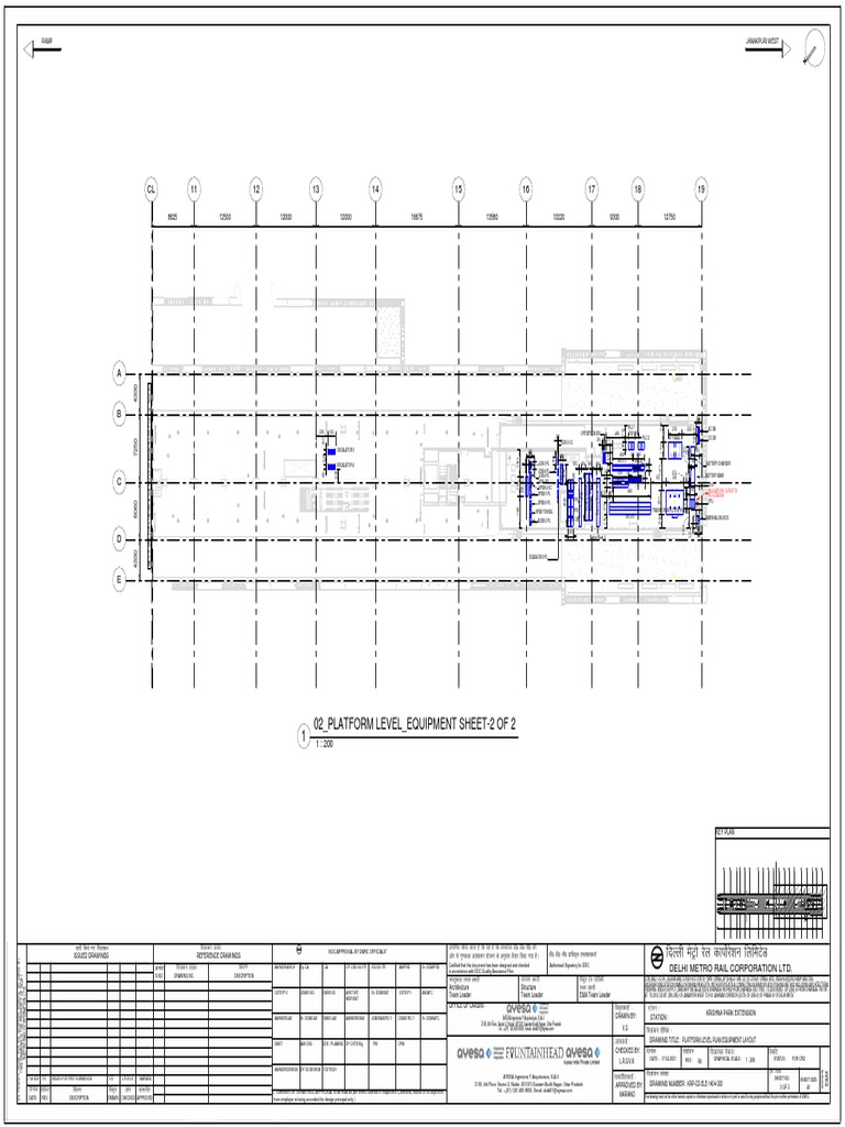 Krp-CD-ele-1404-003 - Platform Level Plan Equipment Layout | PDF