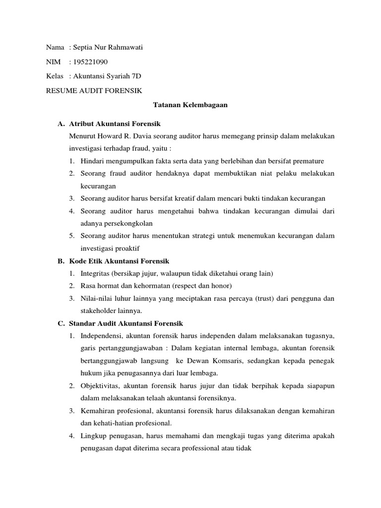 RMK Audit Investigasi | PDF | Hukum