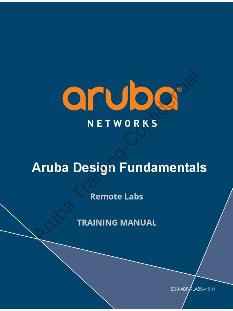 Aruba Design Fundamentals Lab Guide With Covers Rev 19.41 | PDF | Computer Architecture ...