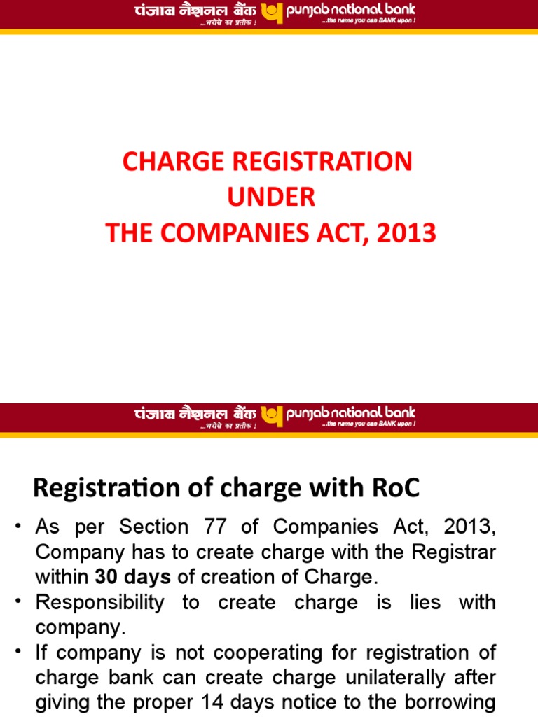 Charge Registration Under Companies Act | PDF | Credit Card