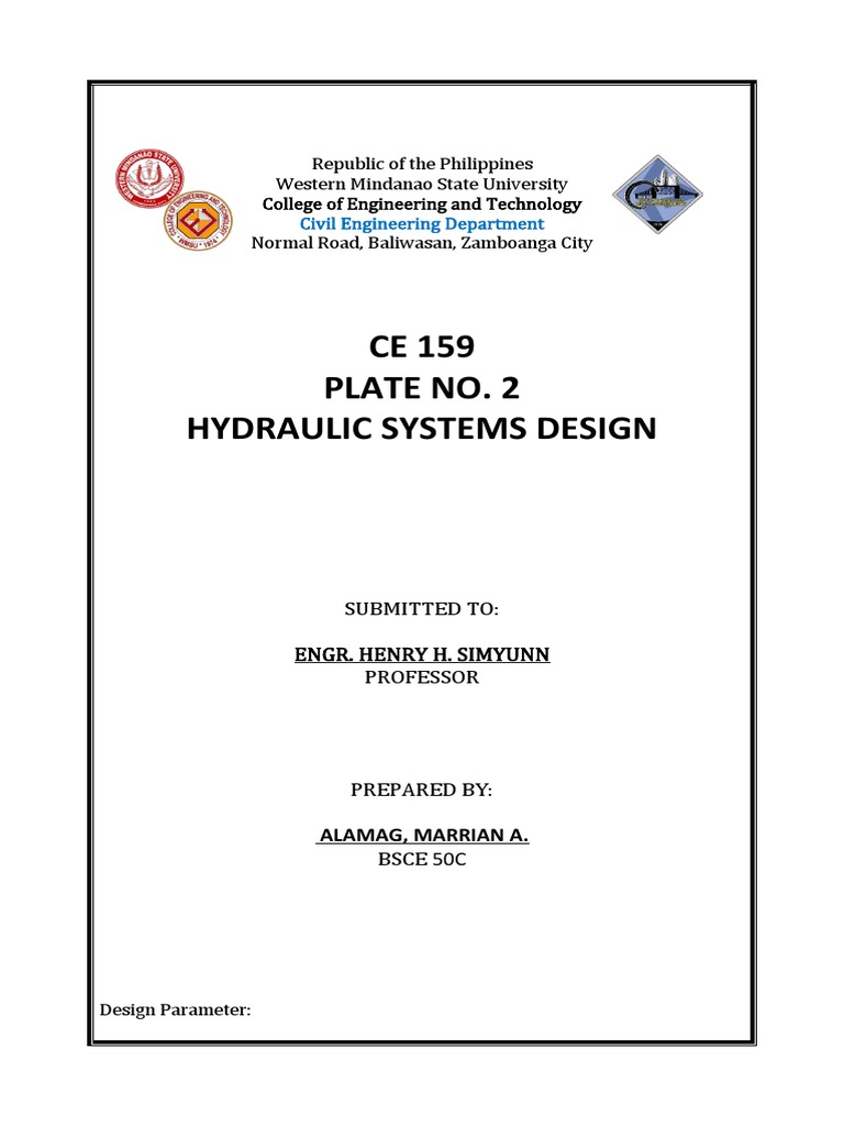 Plate 2 Hydraulics Pdf Pipe Fluid Conveyance Plumbing