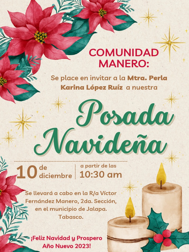 Invitación Posada Navideña Manero | PDF