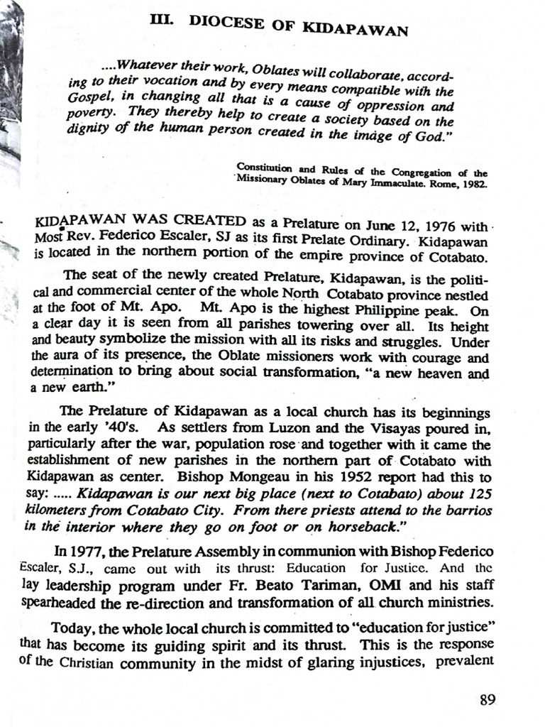 Diocese of Kidapawan | PDF